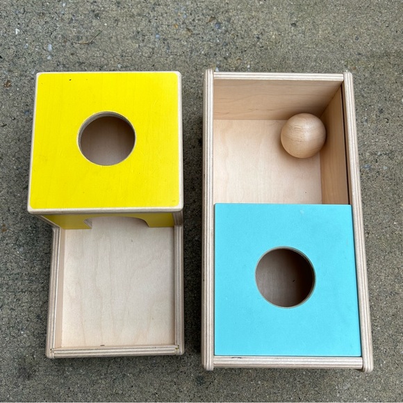 LOVEVERY | Toys | Lovevery Wood Ball Drop Box And Sliding Box Box With ...